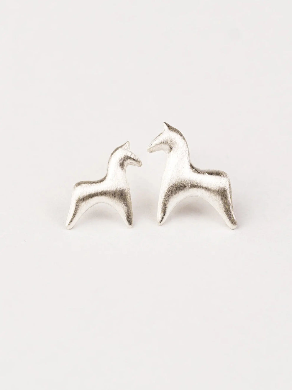 Silver Double Pony Stud Earrings | TROVE & TONE